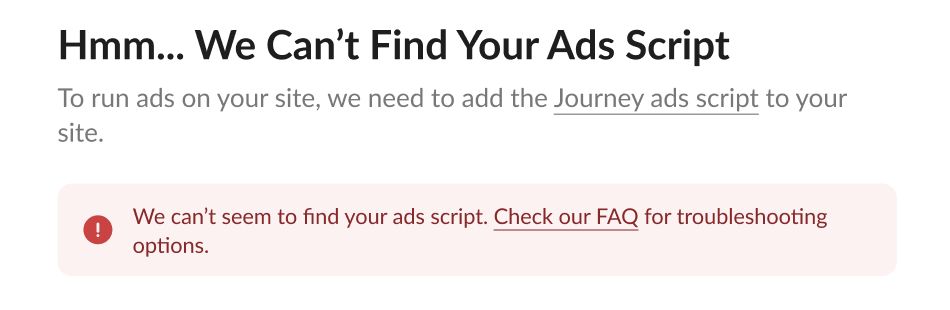 Troubleshooting Your Missing Ads Script – Journey