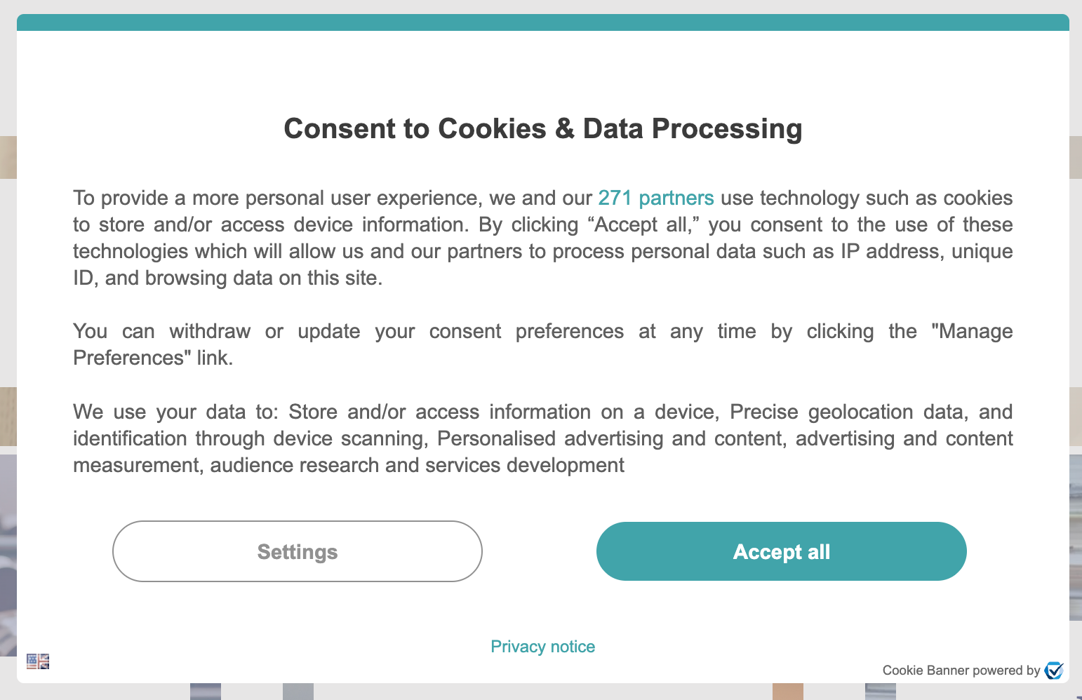 Journey Consent Management Platform (CMP) – Journey